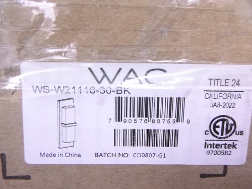 Bandeau 1" LED Outdoor Wall Light Black dweLED WS-W21116-30-BK | eBay