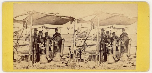 CIVIL WAR SV - Soldiers Cooking Dinner in Camp - E & HT Anthony 1860s ...