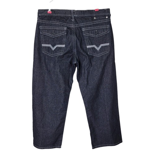Mecca Jeans 38X34 40X29 Black Wide Leg Classic Fit Baggy Hip Hop Y2K ...