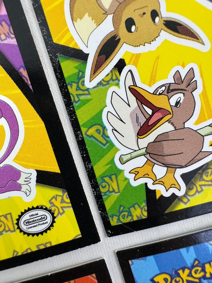 POKEMON THE MOVIE Topps Blue Logo 1999 Complete STICKER CARD SET (18 ...