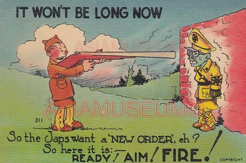 1942 WW2 USA AMERICA CARTOON COMIC FUNNY SHOOT JAPAN SOLDIER PROPAGANDA ...