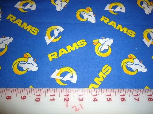 NFL LA Los Angeles Rams Cotton Fabric 9" x 58" | eBay