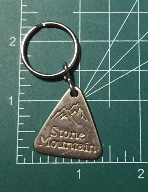 STONE MOUNTAIN TRIANGLE METAL KEY FOB BAG CHARM KEYCHAIN | eBay