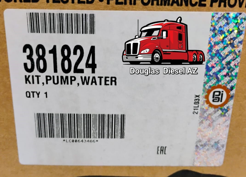 Water Pump Assembly for Caterpillar C13. PAI # 381824 Ref. # Cat ...
