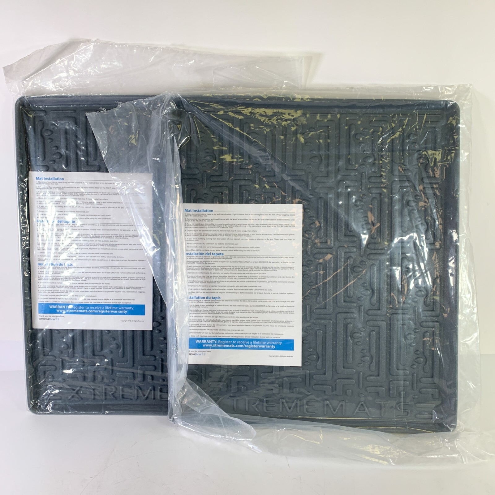 2 Pack Xtreme Mats Under Sink Cabinet Mat Plastic Liner 22-1/4" x 19-1/ ...
