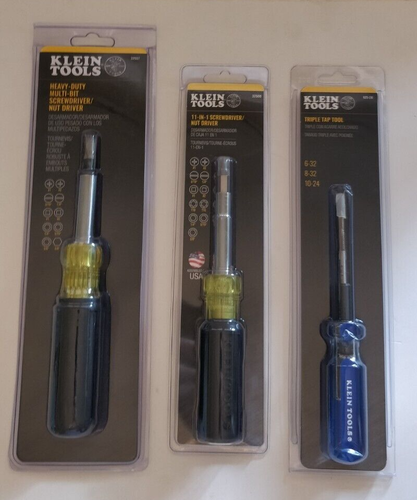 Klein Tools - Lot of 3 - 32500, 32557, 625-24 - Multi-bit Screwdrivers ...