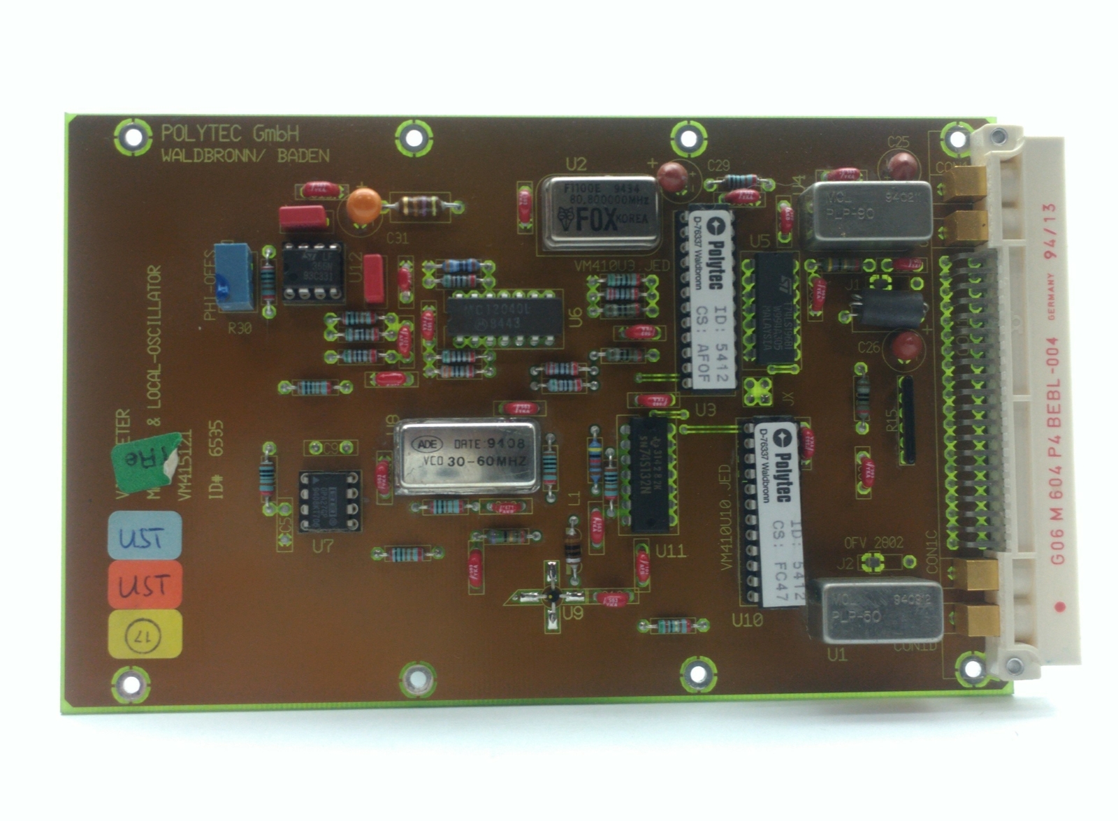 Polytec VM301-2261D Laser Vibrometer Oscillator Board, From Polytec OFV ...