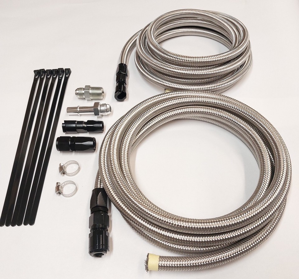 Stainless Steel Fuel Line Kit for 2001-2010 6.6 Duramax Chevy GMC | eBay