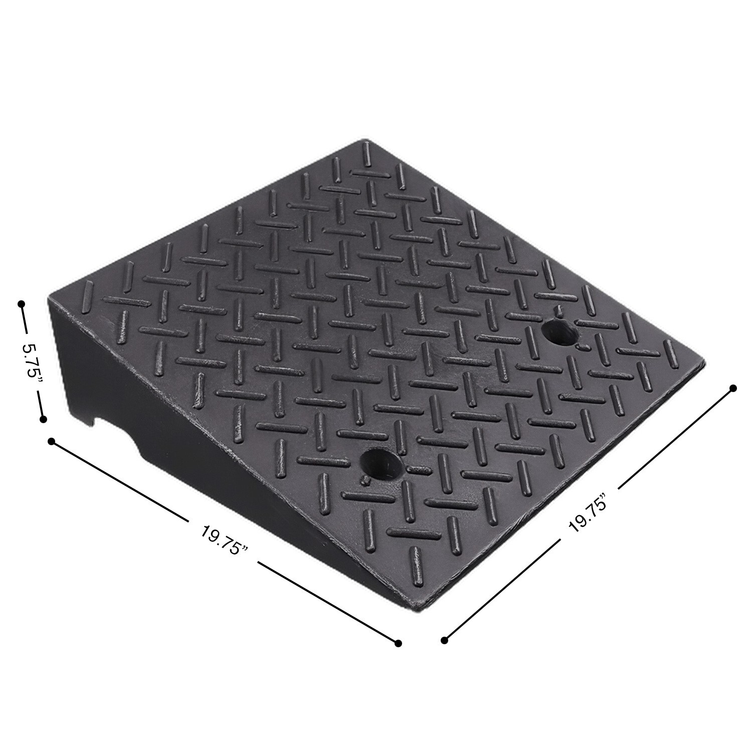 Curb Ramp for Driveway - Heavy Duty Rubber Tread & Threshold Portable ...
