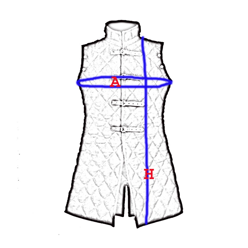 Medieval Gambeson Padded Armor Vest Jacket, Arming Coat Sleeve less ...