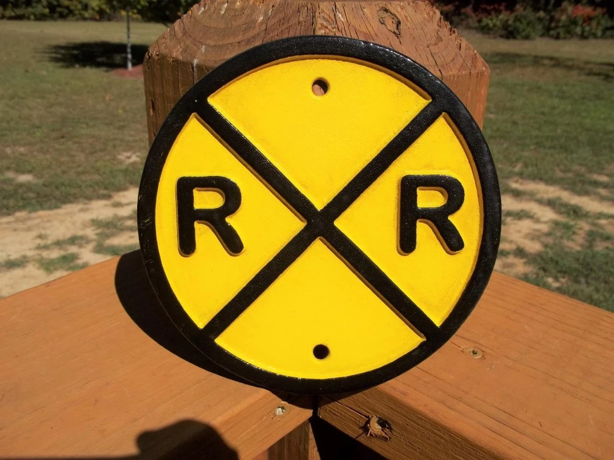 Yellow Railroad Crossing Sign