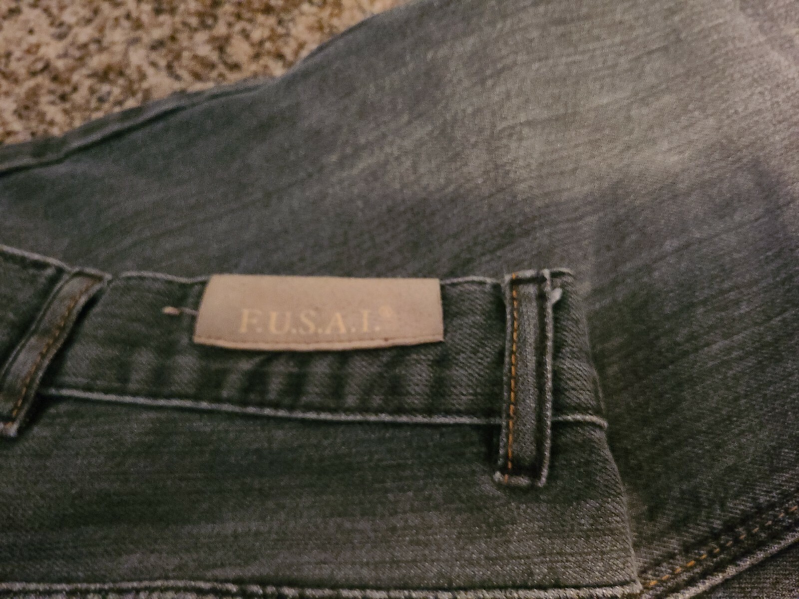 Mens FUSAI 1997 Distressed Vintage Black 1997 Straigh… - Gem