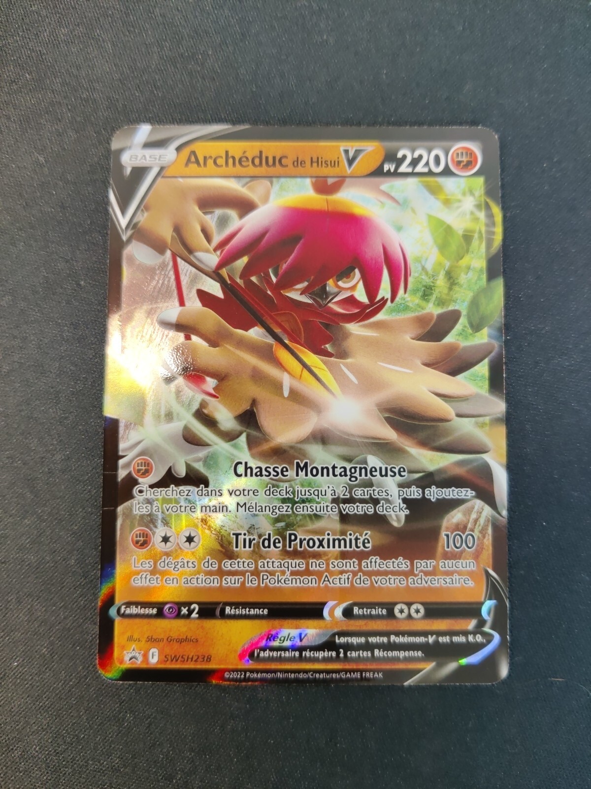 Carte Pokemon ARCHEDUC SWSH238 PROMO Ultra Rare V Epée et Bouclier FR ...