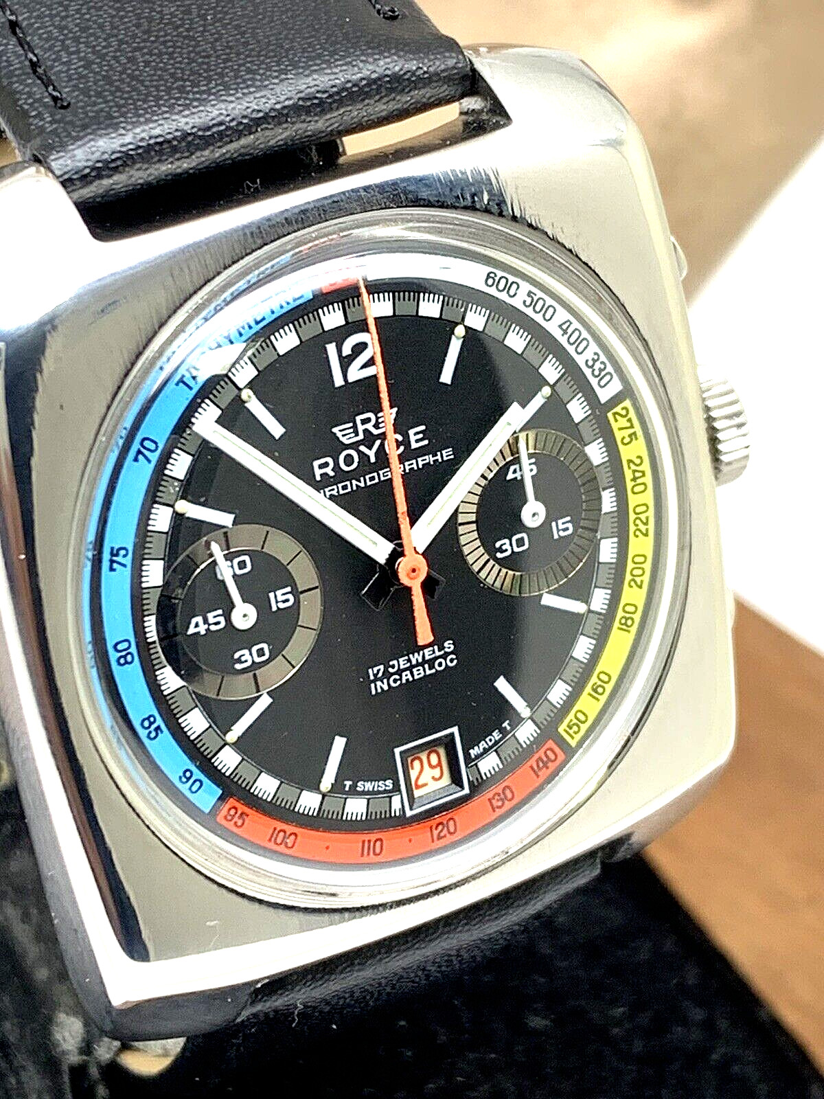 Royce Men's Watch Vintage 1970s Swiss Manual Wind Chr… - Gem