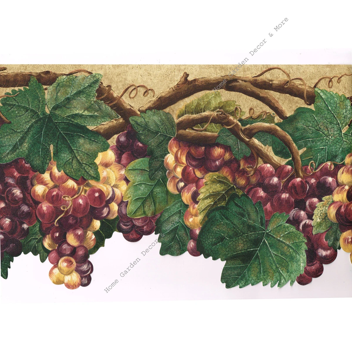 Red Grape Vine Border