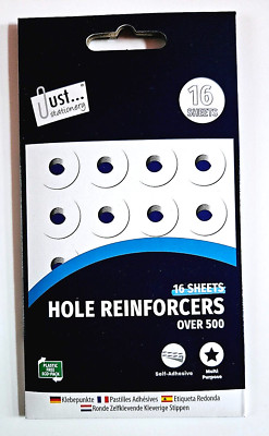 512 White ring Hole Page Reinforcers Self Adhesive Stickers Home Office ...