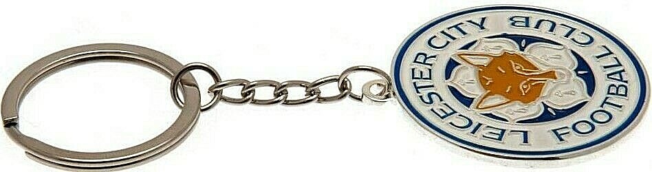 LEICESTER CITY FC CLUB CREST CAR KEYCHAIN KEYRING KEY RING LCFC GIFT # ...