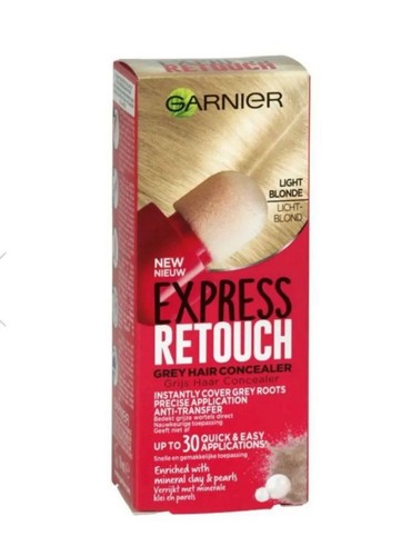 Garnier Express Retouch Root Touch Up Colour Grey Hair Concealer Light ...