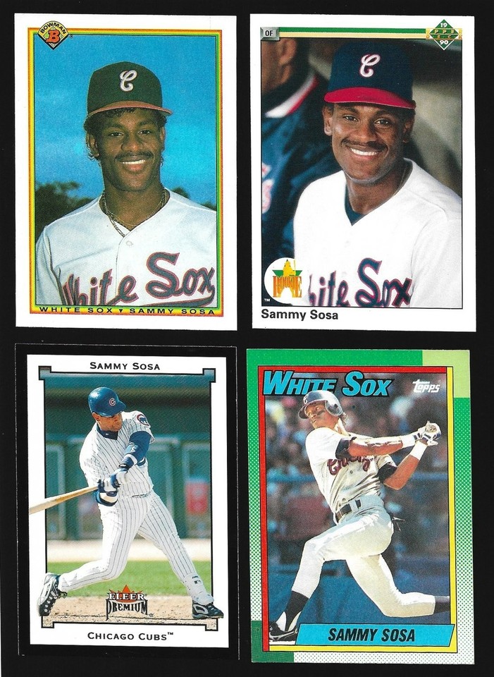 SAMMY SOSA Lot of 10 Different Cards ROOKIES Inserts #d CHICAGO CUBS ...