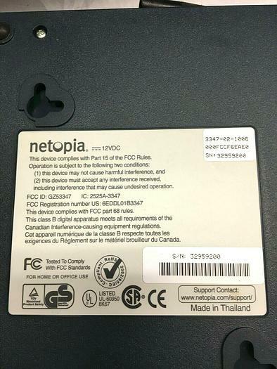 Netopia 3300 Series 54 Mbps 4-Port 10/100 Wireless G Router (3347-02 ...