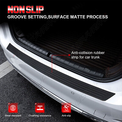 Rear Bumper Guard Rubber Protector Trim Cover Scuff Car Trunk ...