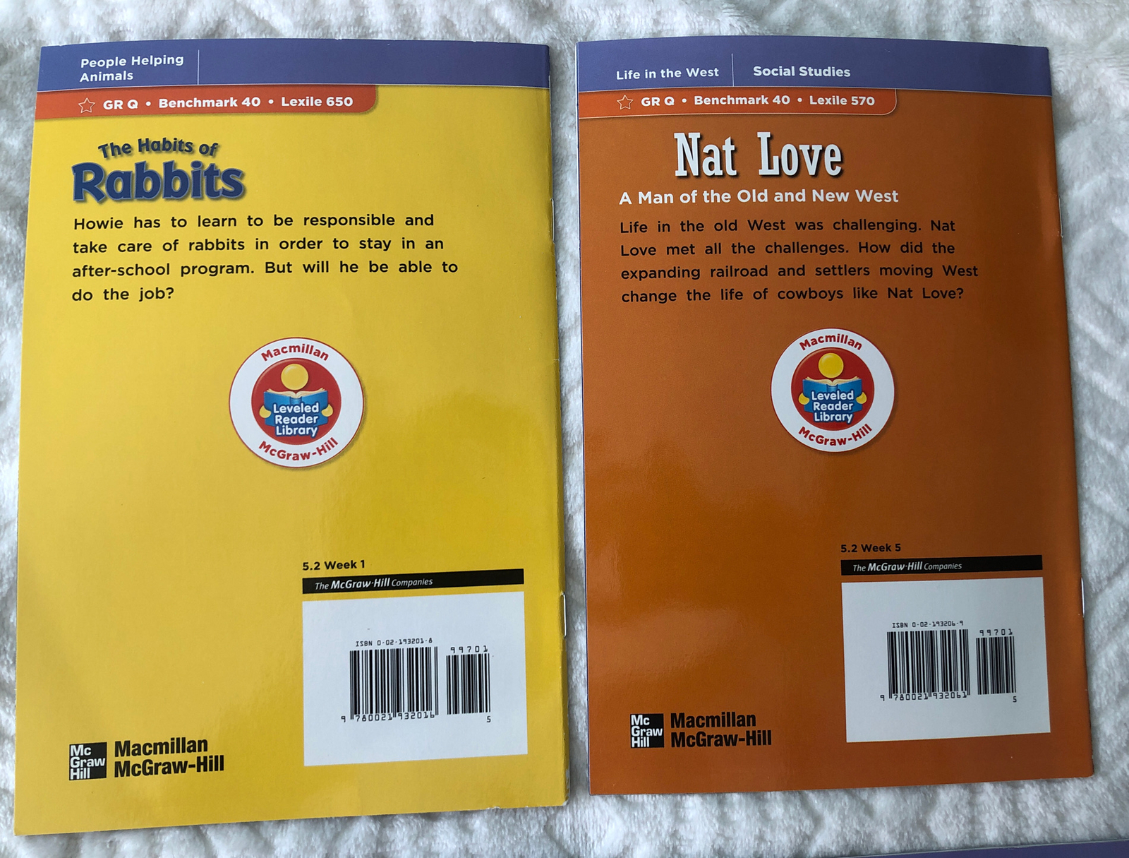 Set of 12 MacMillan McGraw-Hill 5th Grade Leveled Readers Varying Grade ...