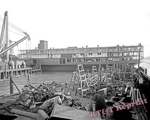 Photograph Steamer C&B (Seeandbee) Under Construction Year 1912 8x10 | eBay