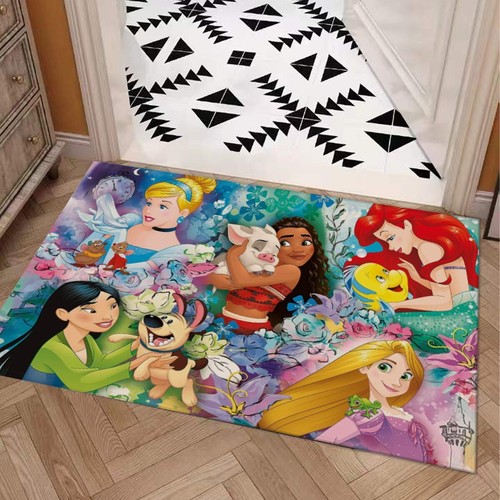 Best New! Disney Princess All Characters Print Door Mat With Non-slip ...