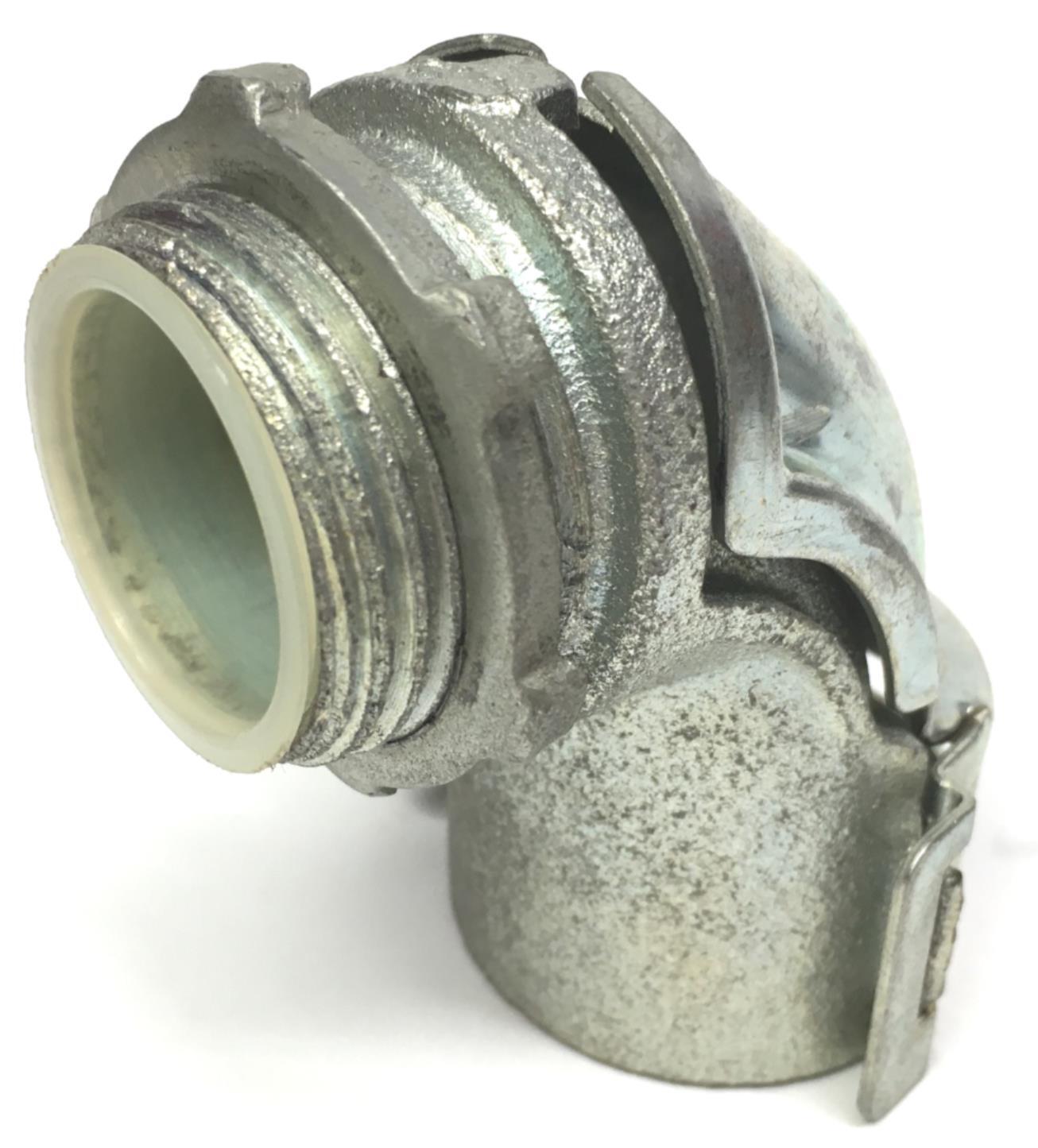 Armored Cable Flexible Conduit Connector AC-100 1" 90 Degree SQZ FLEX ...