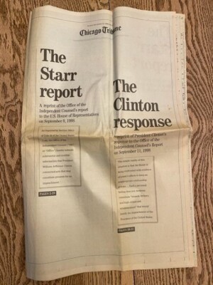 Chicago Tribune September 13, 1998 - Starr Report/ The Clinton Response ...