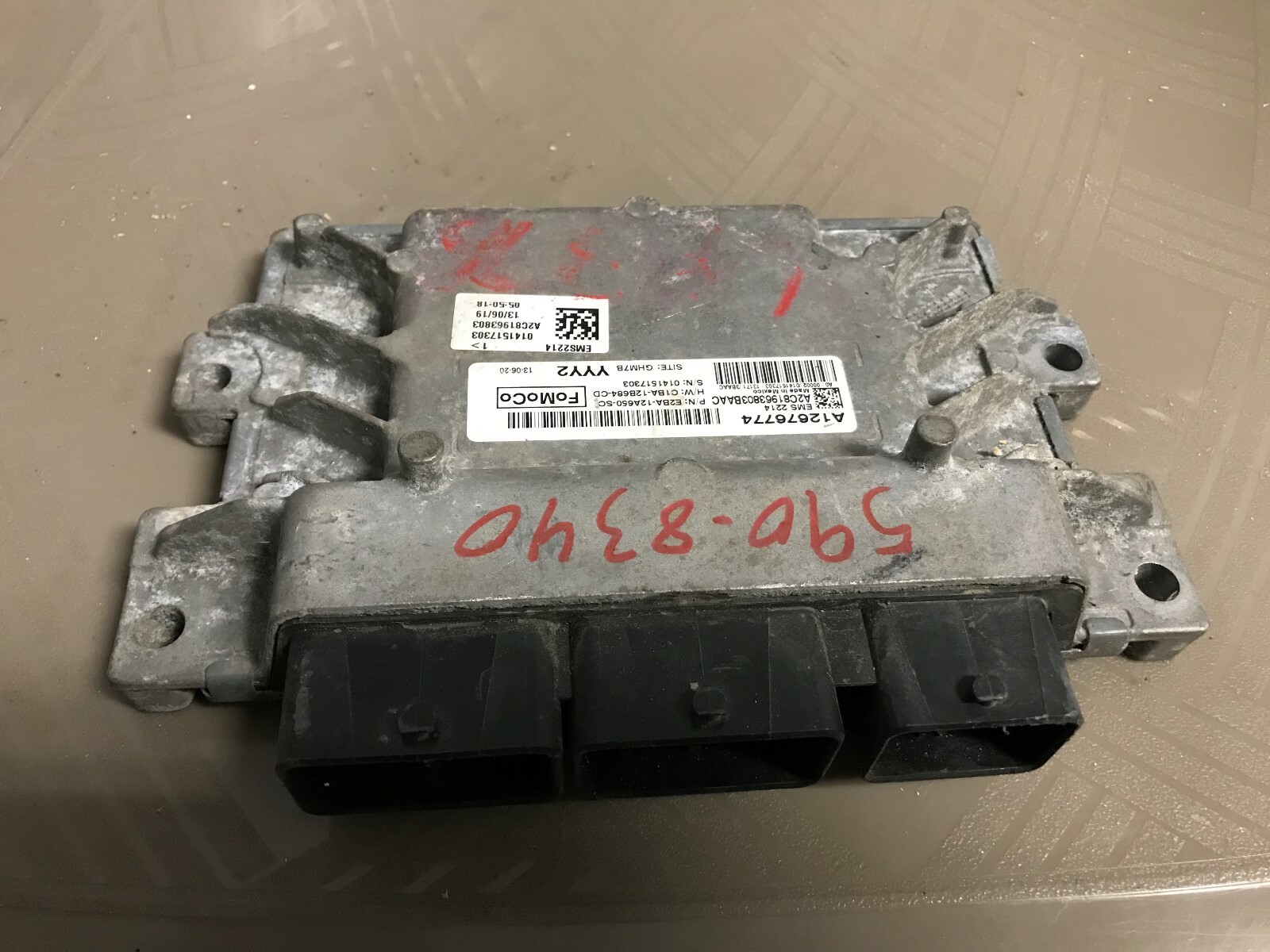 Warranty 2014 14 Ford Fiesta Engine Computer ECM ECU E2BA-12A650-SC OEM ...