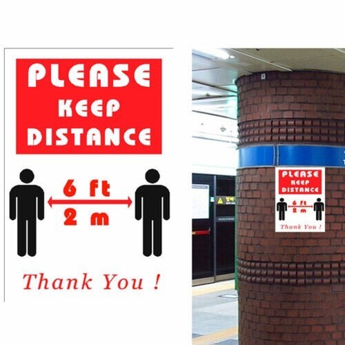 Keep Distance Sign, Aluminum 3mm Thickness | eBay
