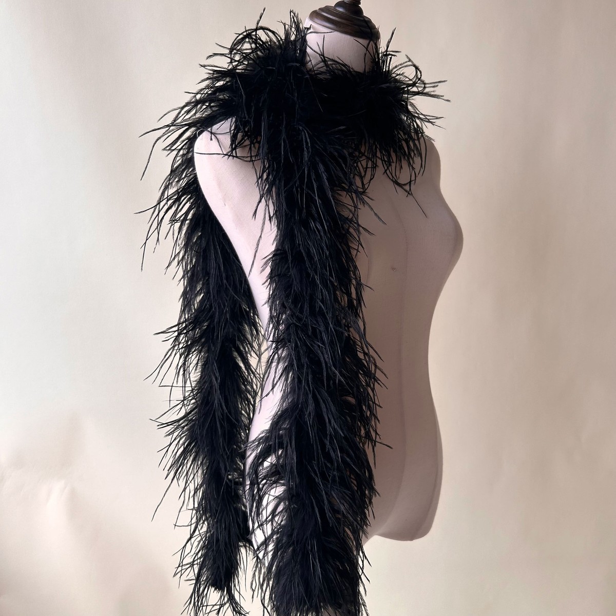 Feather Boas Expensive SHATCHI 60g Thick Black Feather Boa 2m/6.6ft