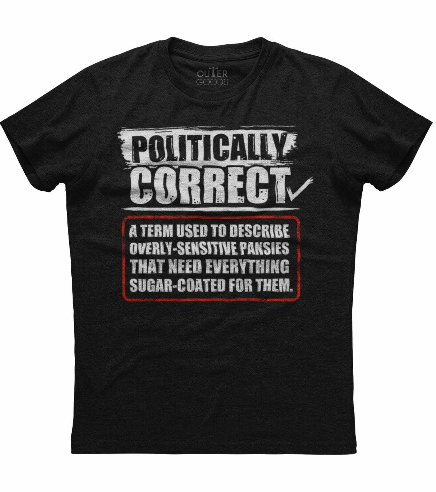Politically Correct A Term Used to Describe Sensitive Pansies, Black T ...