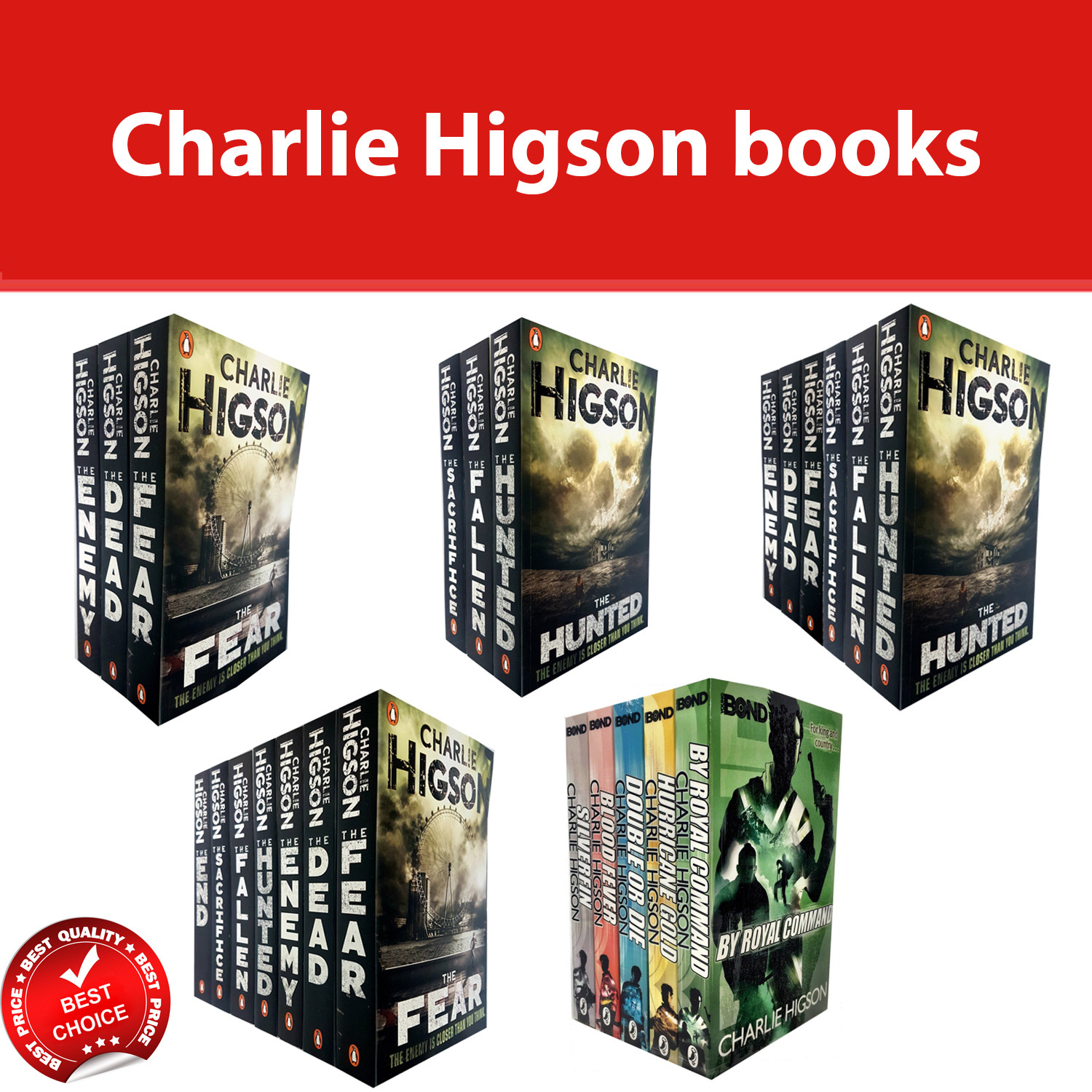 Charlie Higson Books Set The Enemy and Young Bond Series | Variation ...