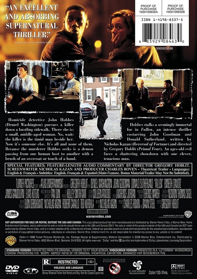 Fallen (Keep Case Packaging) (DVD) Denzel Washington John Goodman ...