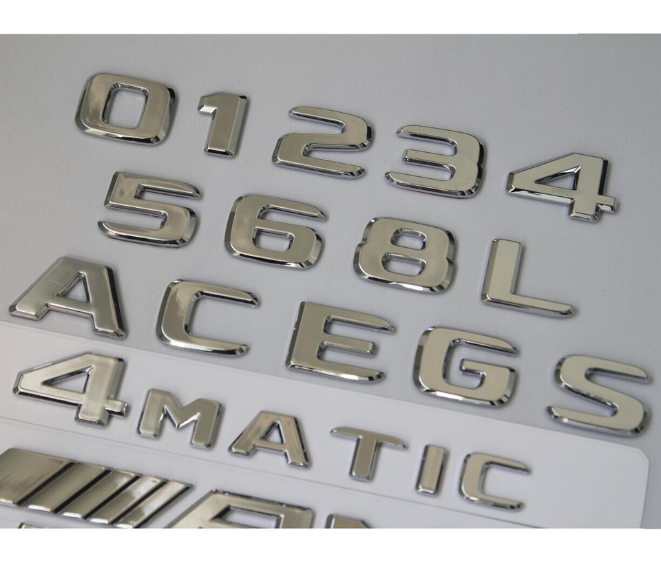 Chrome V CLASS V200 V220 V250 V250d V260L V220d 4MATIC Trunk Letters ...
