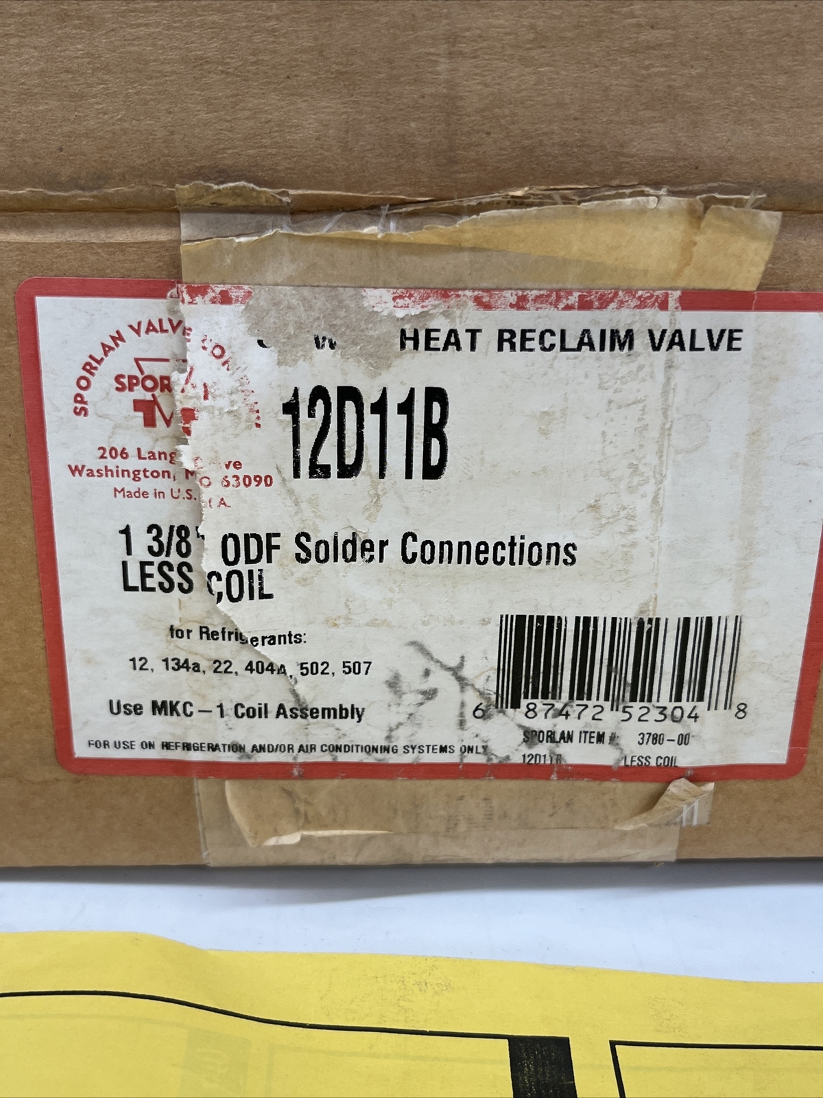 Parker Sporlan 12D11B, 3780-00, 3-Way Heat Reclaim Valve | eBay