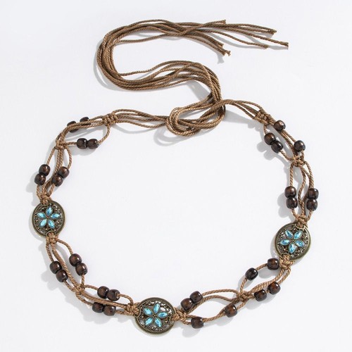 Ethnic Style Waist Rope Bohemian Braided Tassel Belt Fashion Waist ...