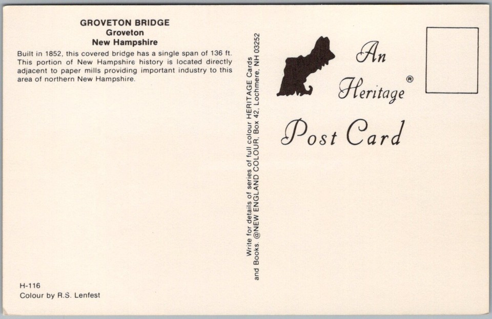 Groveton Bridge Groveton New Hampshire Postcard O65 | eBay