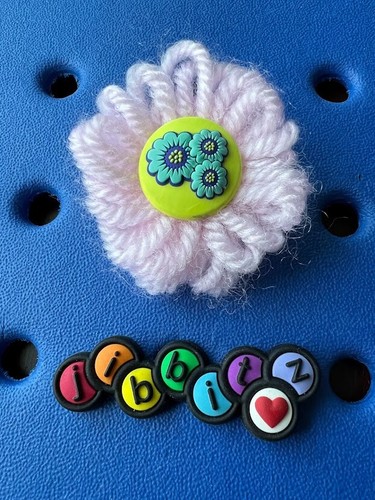 Yarn Flower Jibbitz Shoe Charm. Authentic Crocs Jibbitz. Unique and ...