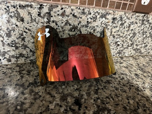 Under Armour Football Helmet Visor Eye Shield Red Fire MIRROR | eBay