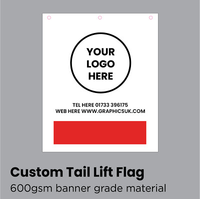 CUSTOM WHITE TAIL LIFT WARNING FLAGS / PLATFORM MARKER FLAGS | eBay UK