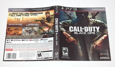 Call of Duty Black Ops 1 Sony Playstation 3 PS3 Authentic Box Art Only ...