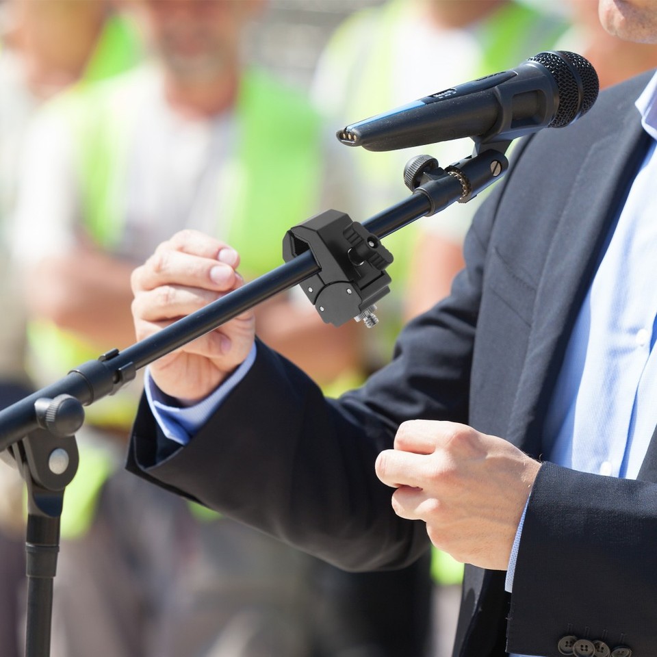 Desktop Clamp Bracket Metal Microphone Support Holder Mount Adapter ...