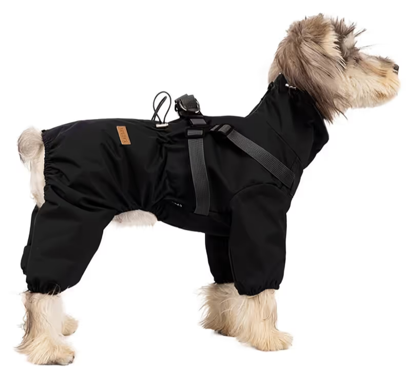 Small Dog Puppy 4 Legs Waterproof Harness Jacket Raincoat Size S Back ...