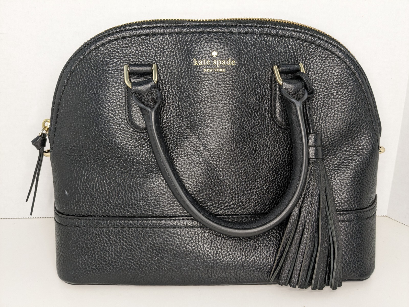 KATE SPADE McCall Street Carli Black Leather Satchel Bag Purse (Missing ...