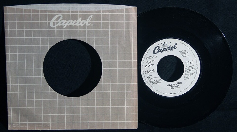 Marillion-Kayleigh-Both Sides-Capitol P-B-5493-White Lbl Double "A ...