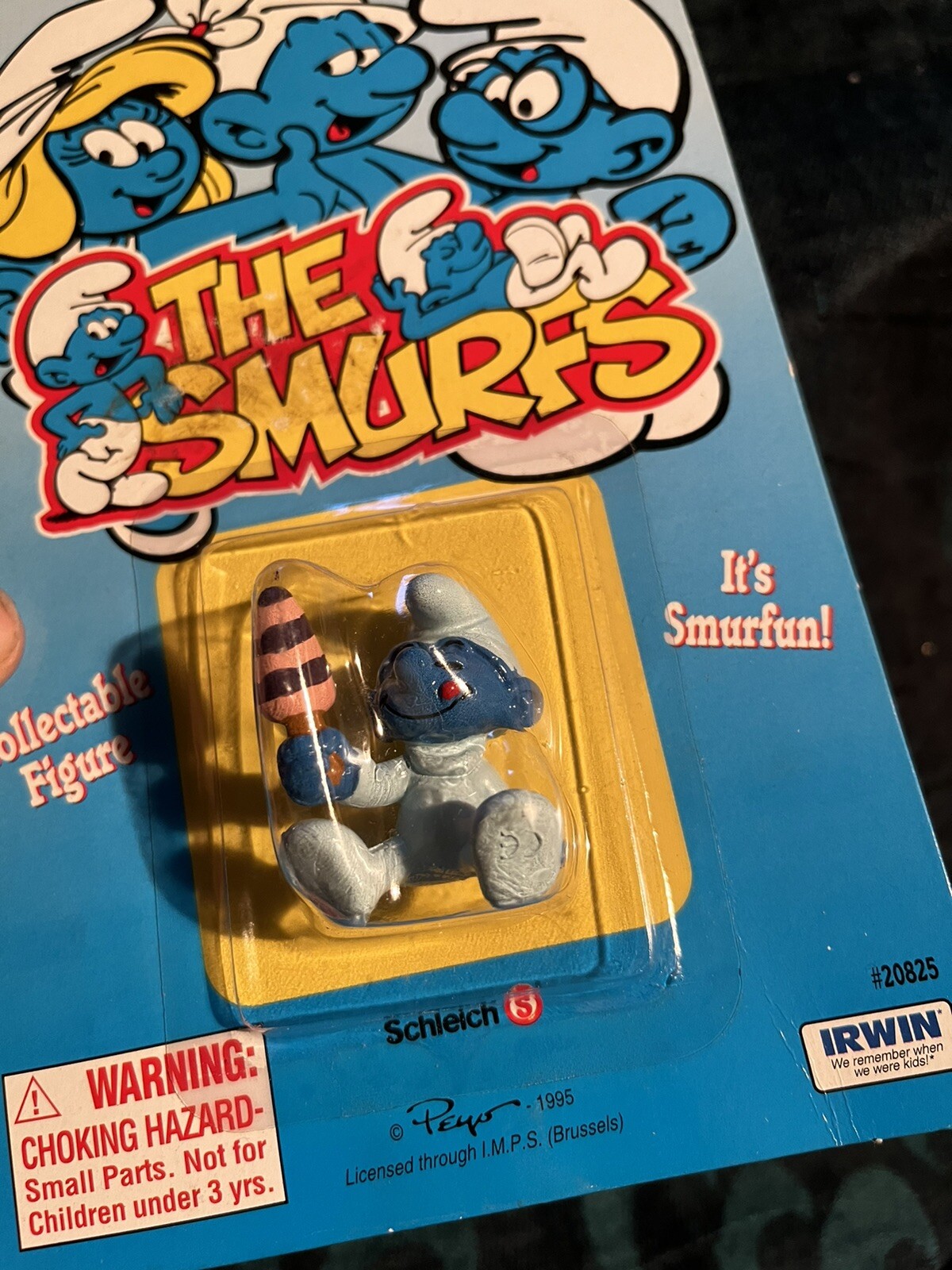 The Smurfs Azrael Cat Smurf Toy Figure Irwin Peyo 1995 #20825 20825 for ...