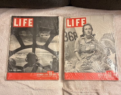Vintage Life Magazines 40s Lady Air Force Pilot World War II B-29s Over ...